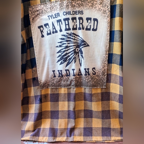 Hand Crafted | Tops | Tyler Childres Feathered Indian Upcycled Dip Dyed ...